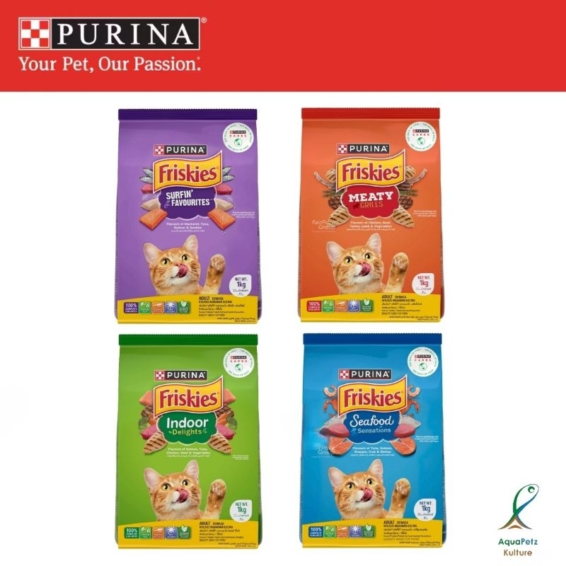 Buy] PURINA Friskies Kibbles Cat Food 1kg (value deal) | Shopee Singapore