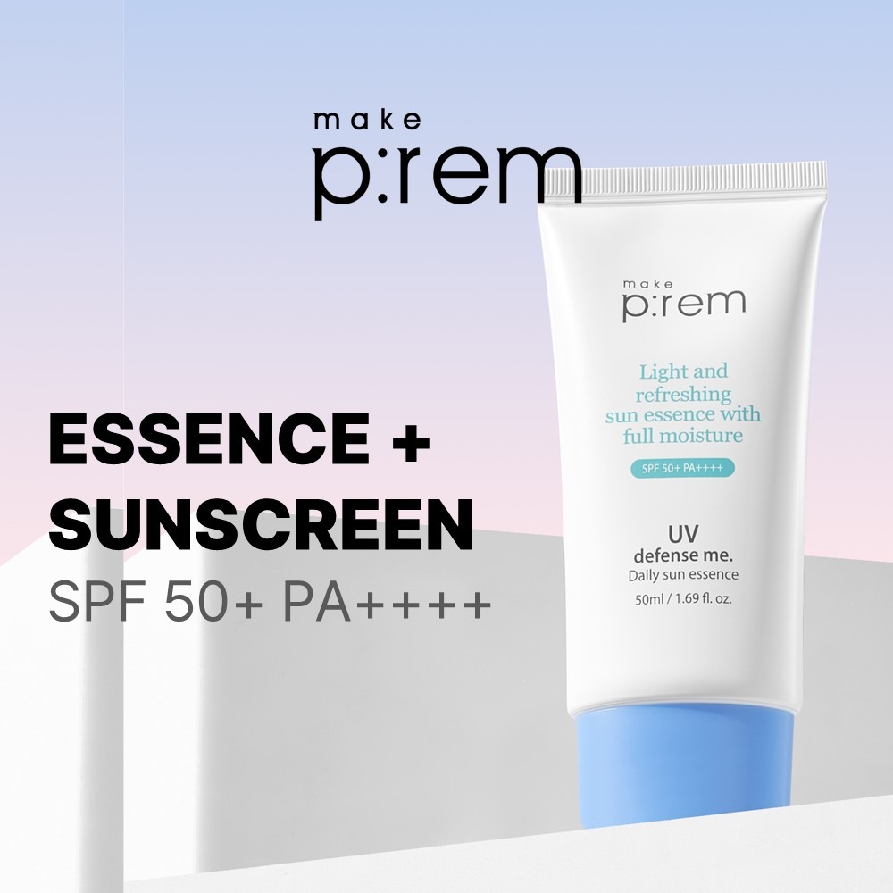 MAKE PREM UV Defense Me. Daily Sun Essence SPF50+PA++++50ml | Shopee Singapore