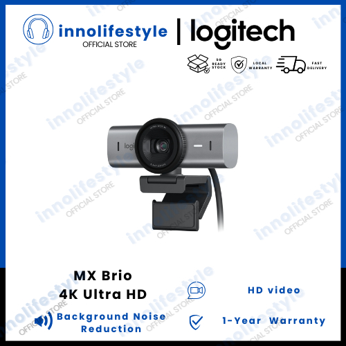 LOGITECH MX BRIO ULTRA HD 4K WEBCAM - GRAPHITE (1Y WARRANTY) | Shopee ...