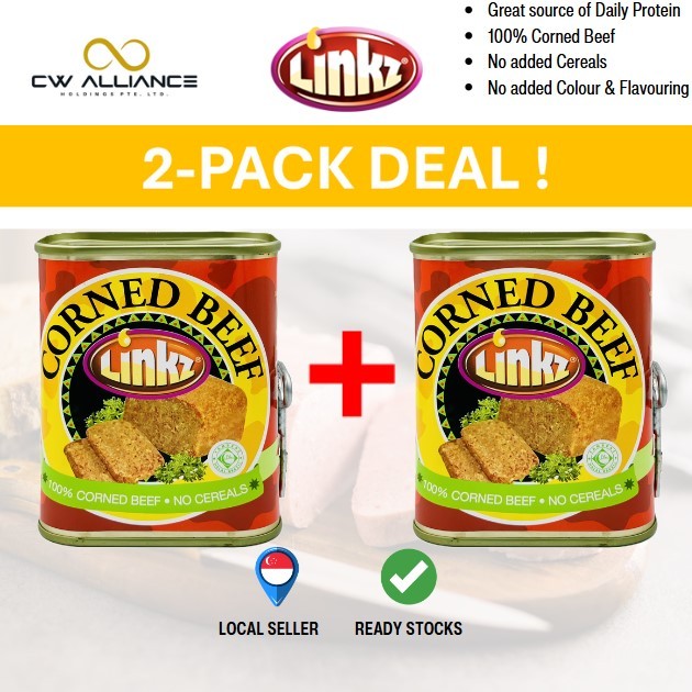 Linkz 100% Corned Beef (2-pack Deal) | Shopee Singapore