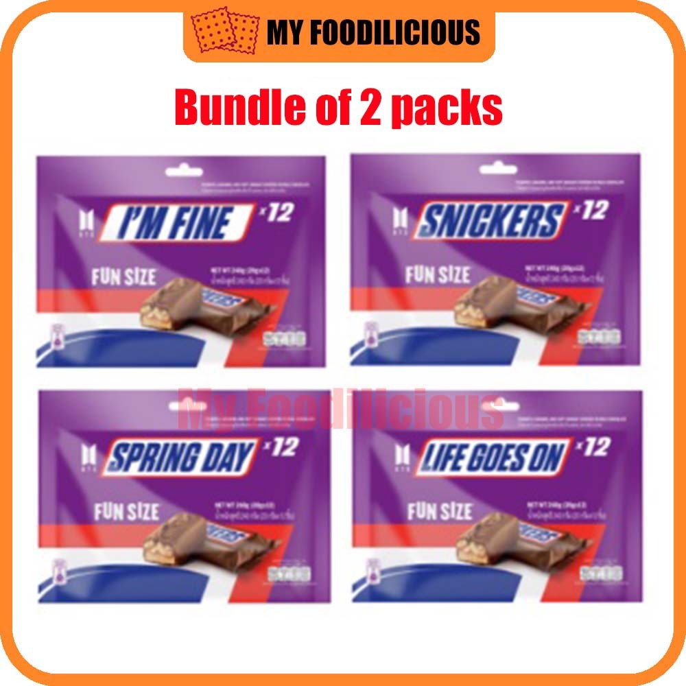 Packaging change by season SNICKERS Peanut Funsize 240gm -12's x 20g ...