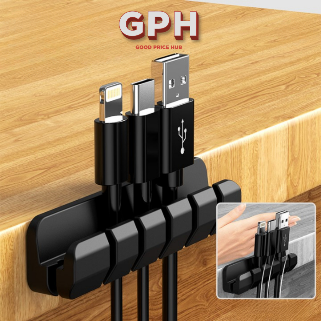 Silicone Cable Wire Holder Oragniser (Adhesive Sticker included ...