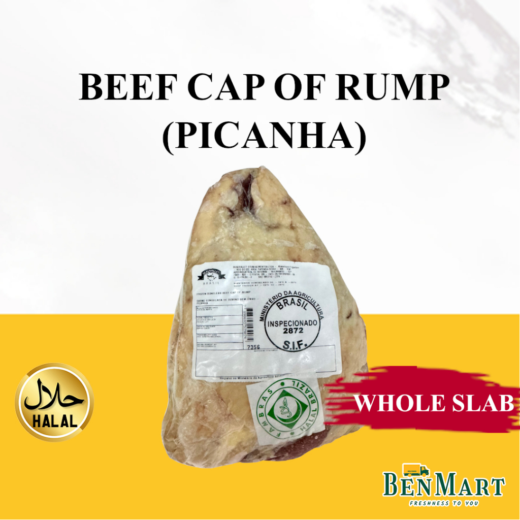 [BenMart Frozen] Rump Cap Picanha Whole Slab - Halal - Brazil - Steak ...