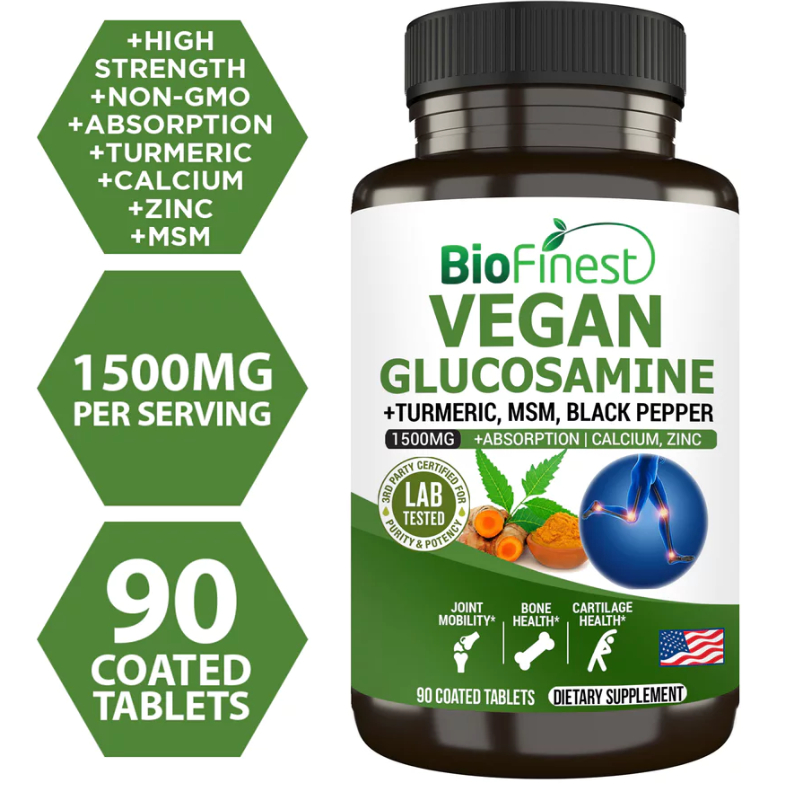 Biofinest Vegan Vegetarian Glucosamine Joint Support MSM Calcium Zinc ...