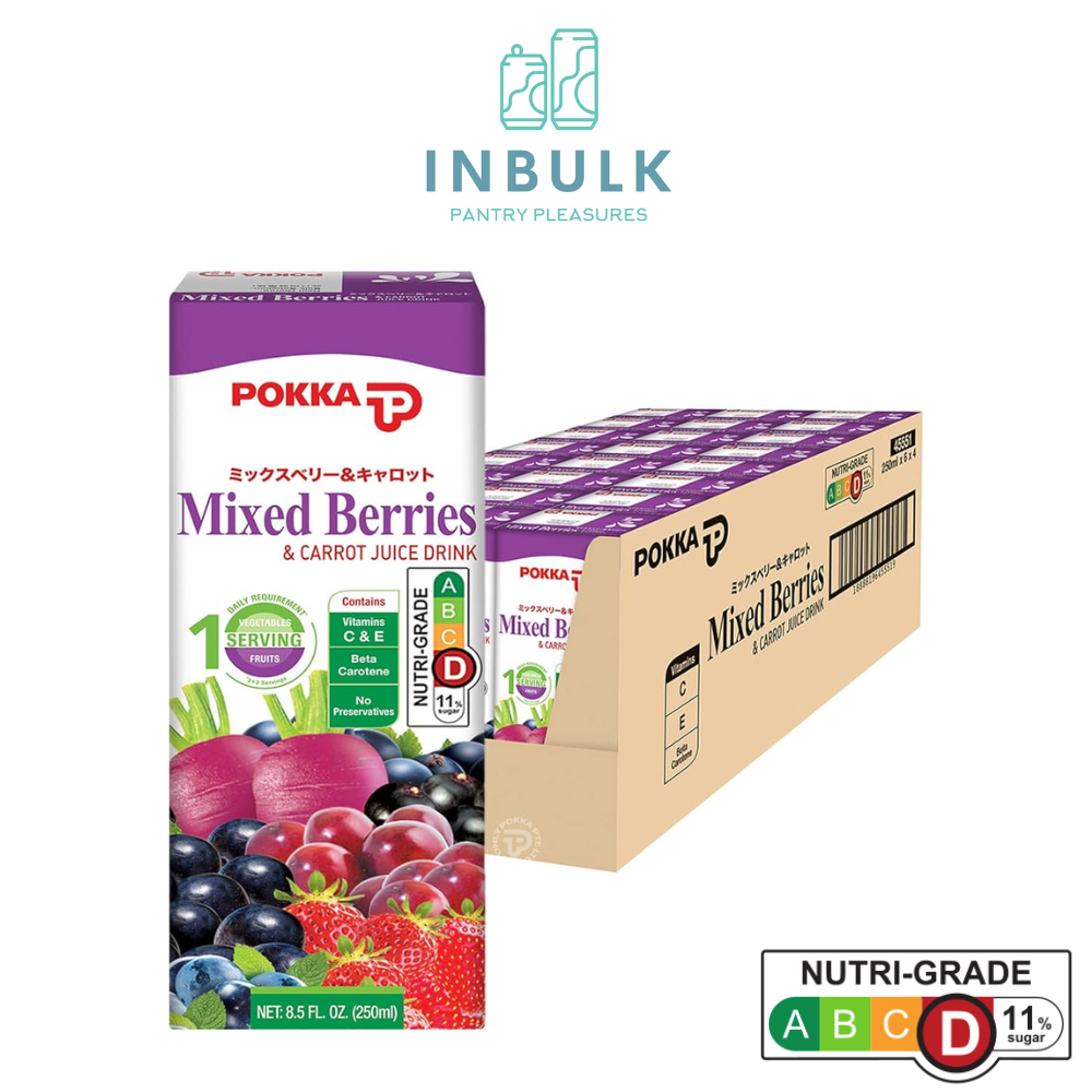 Pokka Mixed Berries & Carrot Juice Drink Packet (250ml x 24 Packets ...