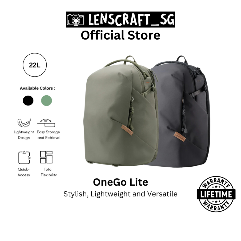 PGYTECH OneGo Lite Backpack 22L For Everyday Backpack Travel Photography | Shopee Singapore
