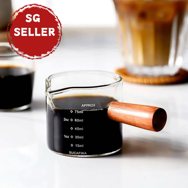 【SG Stock】🔥 70ml/75ml Espresso Glass Coffee Cup | Ounce Measuring Cup ...