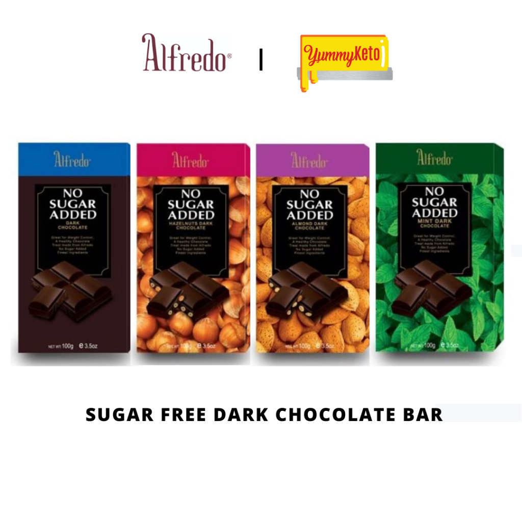 ALFREDO Sugar Free Dark Chocolate Bar HALAL 无糖黑巧克力 | Shopee Singapore