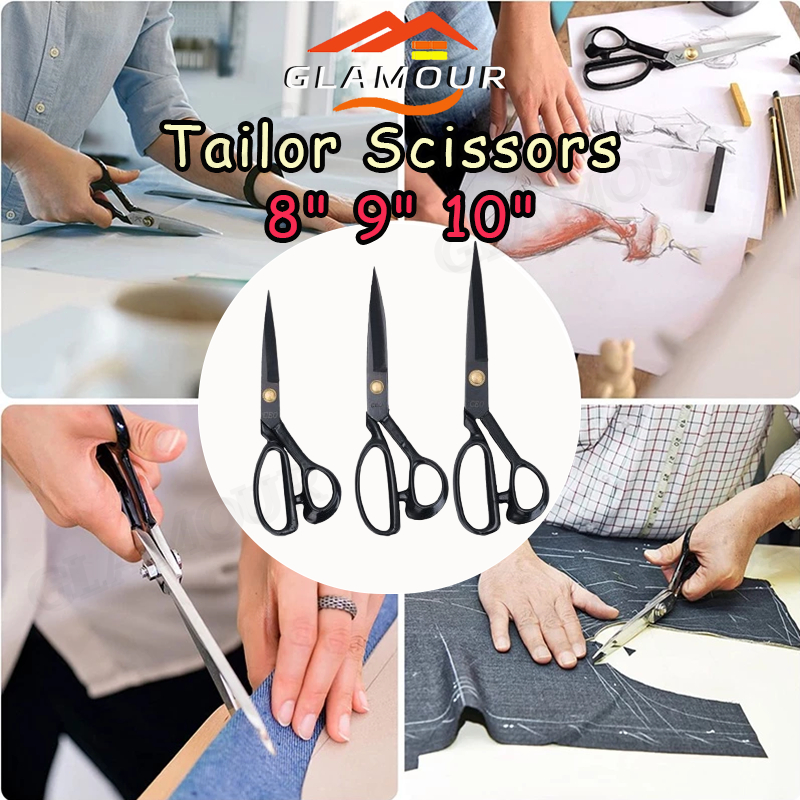 [SG] 8" 9" 10" Professional Tailor Scissors Sharp Fabric Scissors ...
