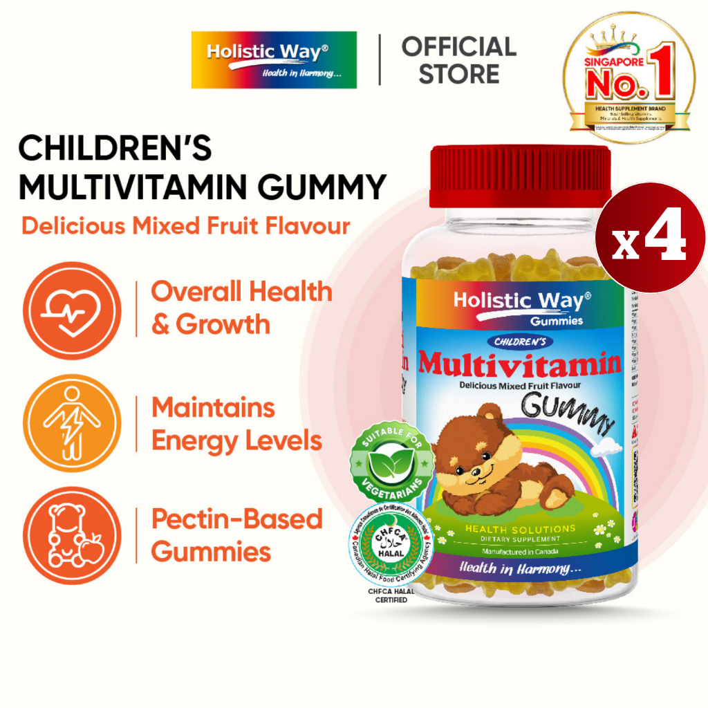 [Bundle of 4] Holistic Way Children's Multivitamin Gummy - Halal ...