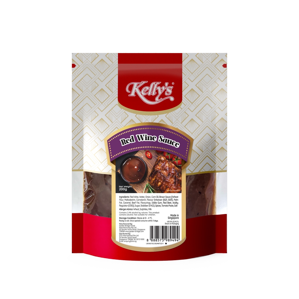 [Gourmet Sauce] Kelly's Red Wine Sauce 200g Chilled | Shopee Singapore