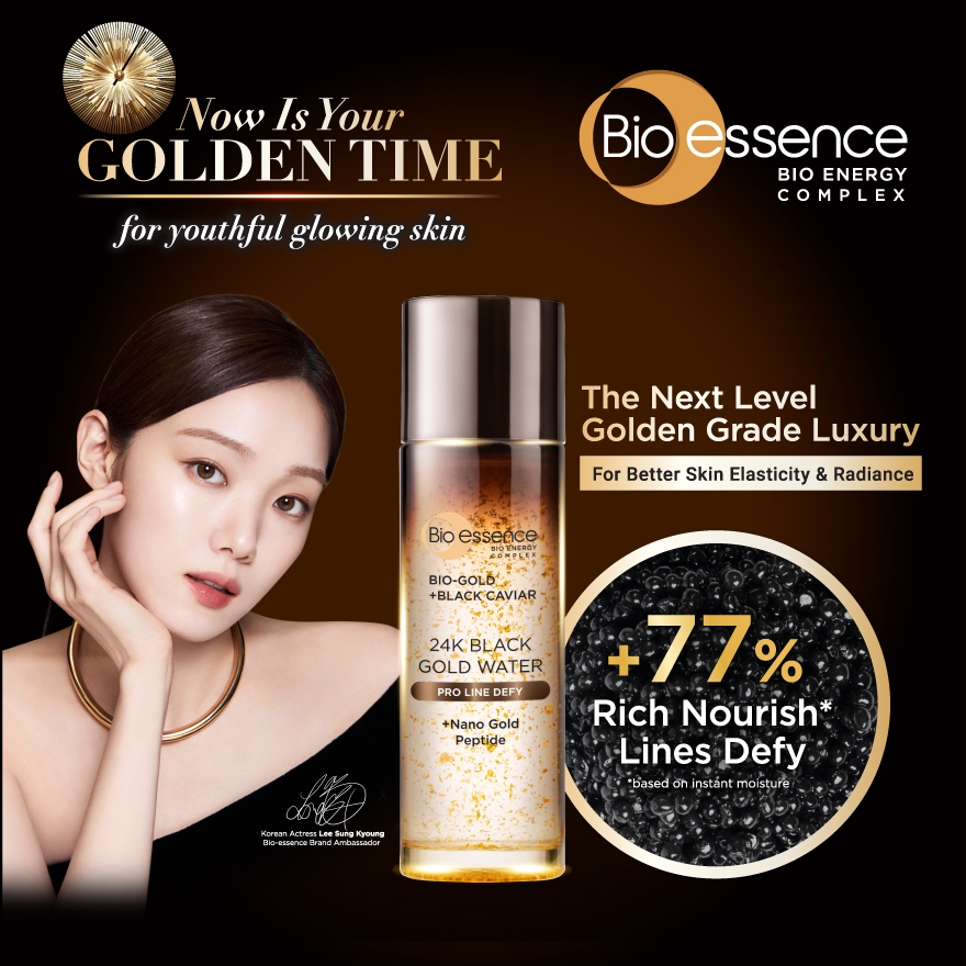 BIO ESSENCE Bio-Gold 24K Gold Black Gold Water 100ml x 2 | Shopee Singapore