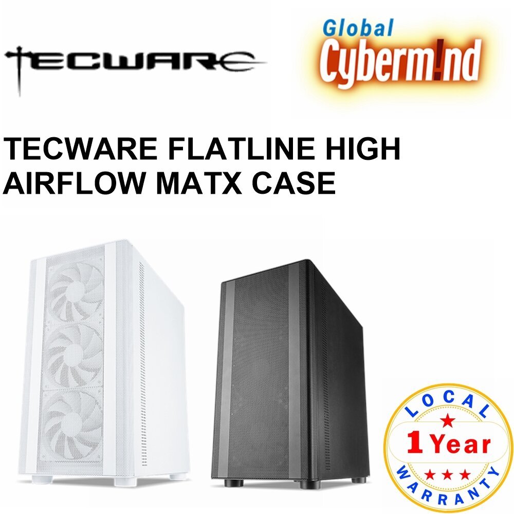 Tecware Flatline TG Black high airflow MATX Casing (Brought to you by ...