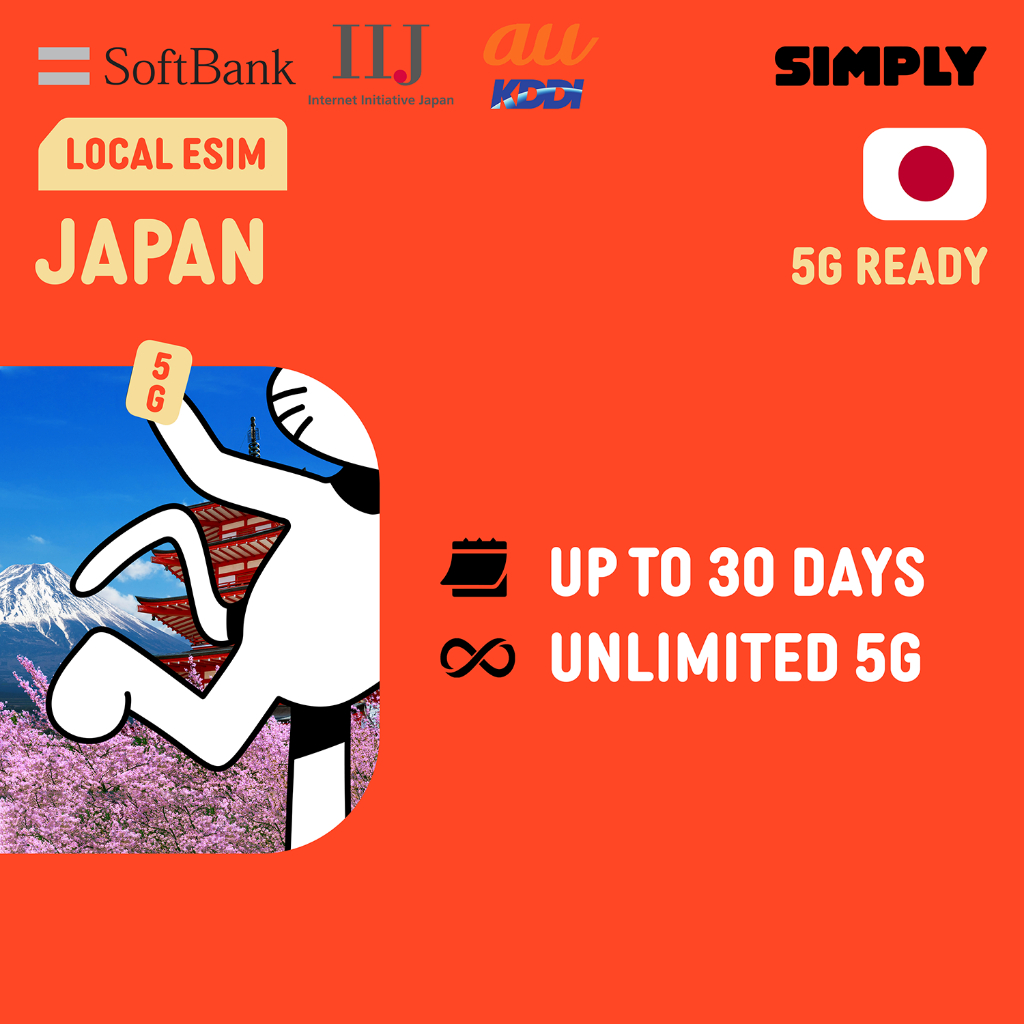 SIMPLY [eSIM] Japan | 1-30 Days | Unlimited Data | No Registration ...
