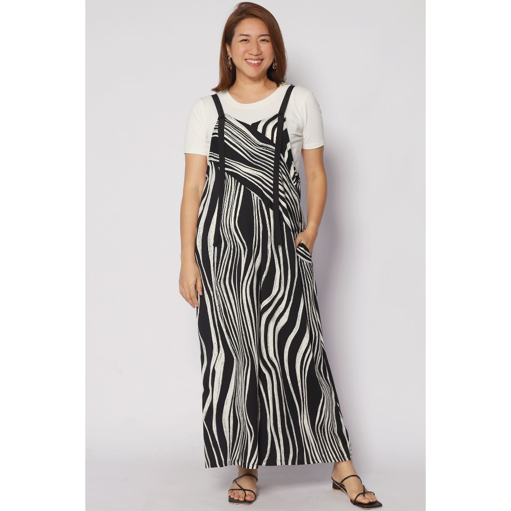 Cassie Jumpsuit in Zebra Print (Fits S-XXL) | Shopee Singapore