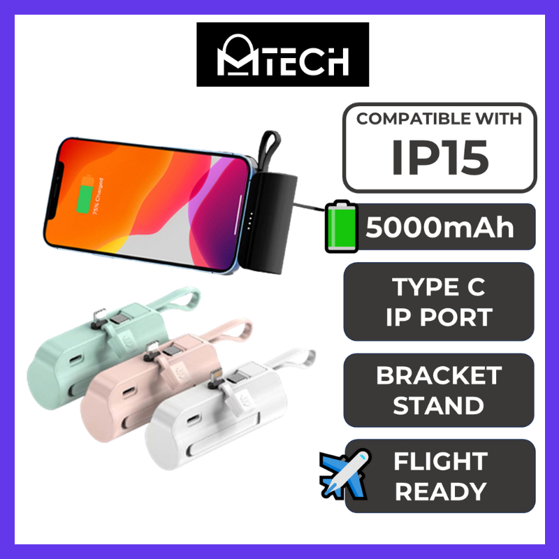 Mtech Mini PowerCapsule 20W Type C 5000mAh Power Bank with Stand ...