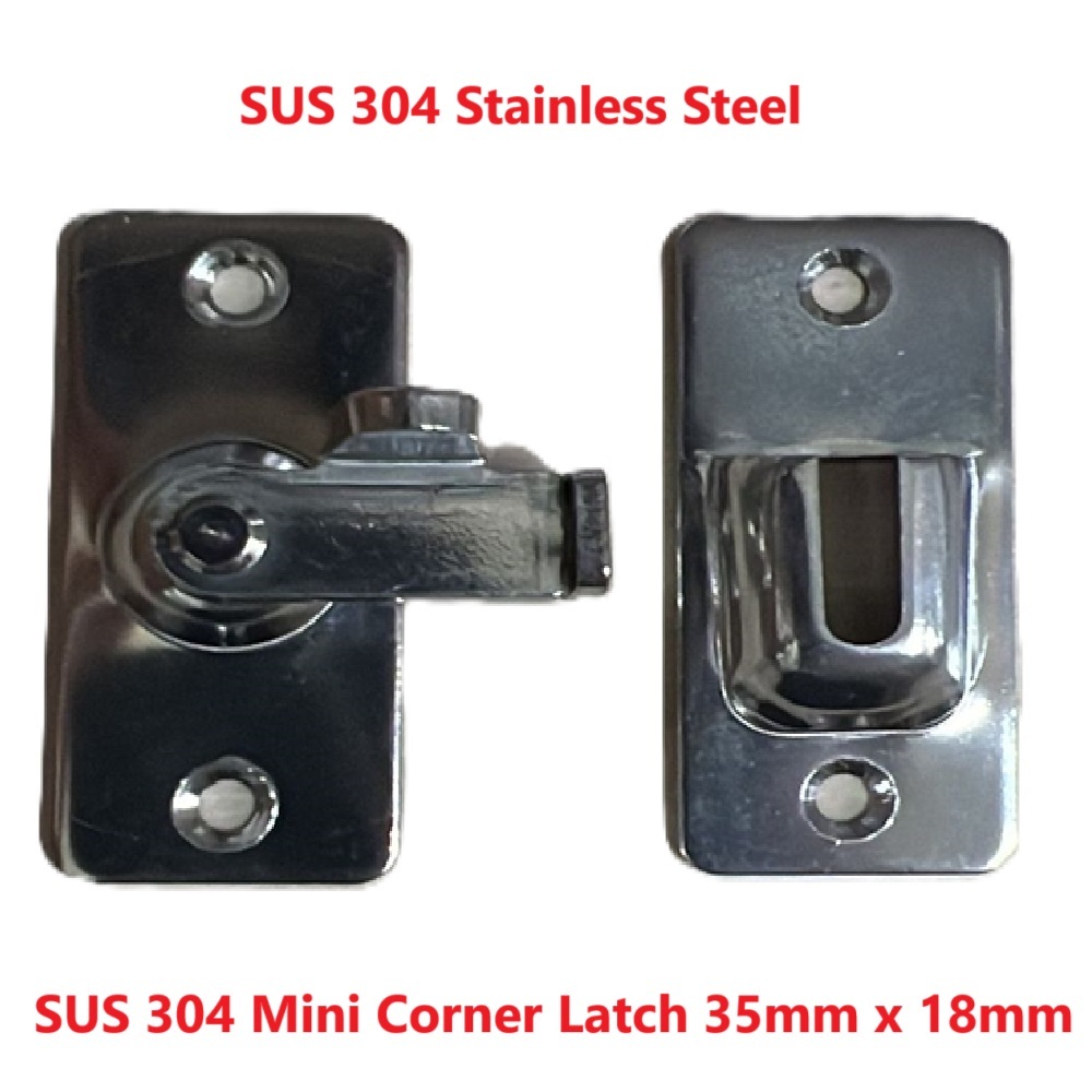 SUS 304 Mini Corner Latch 35mm x 18mm | Shopee Singapore