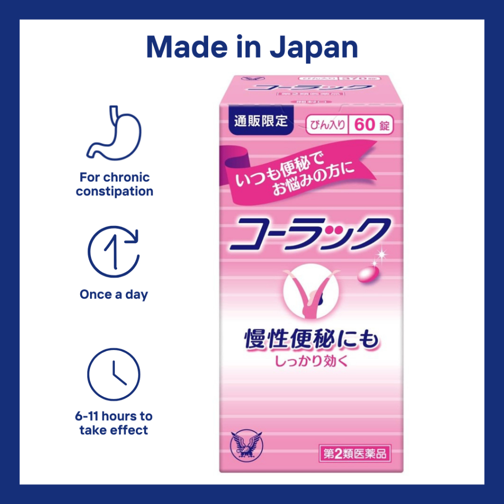 [Made in JAPAN] Colac Laxatives 60 Tablets for Large Intestines, Safe ...