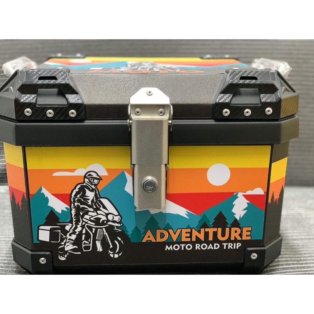 45L Plastic TopBox Designed with stickers (PP Material) comes with base ...