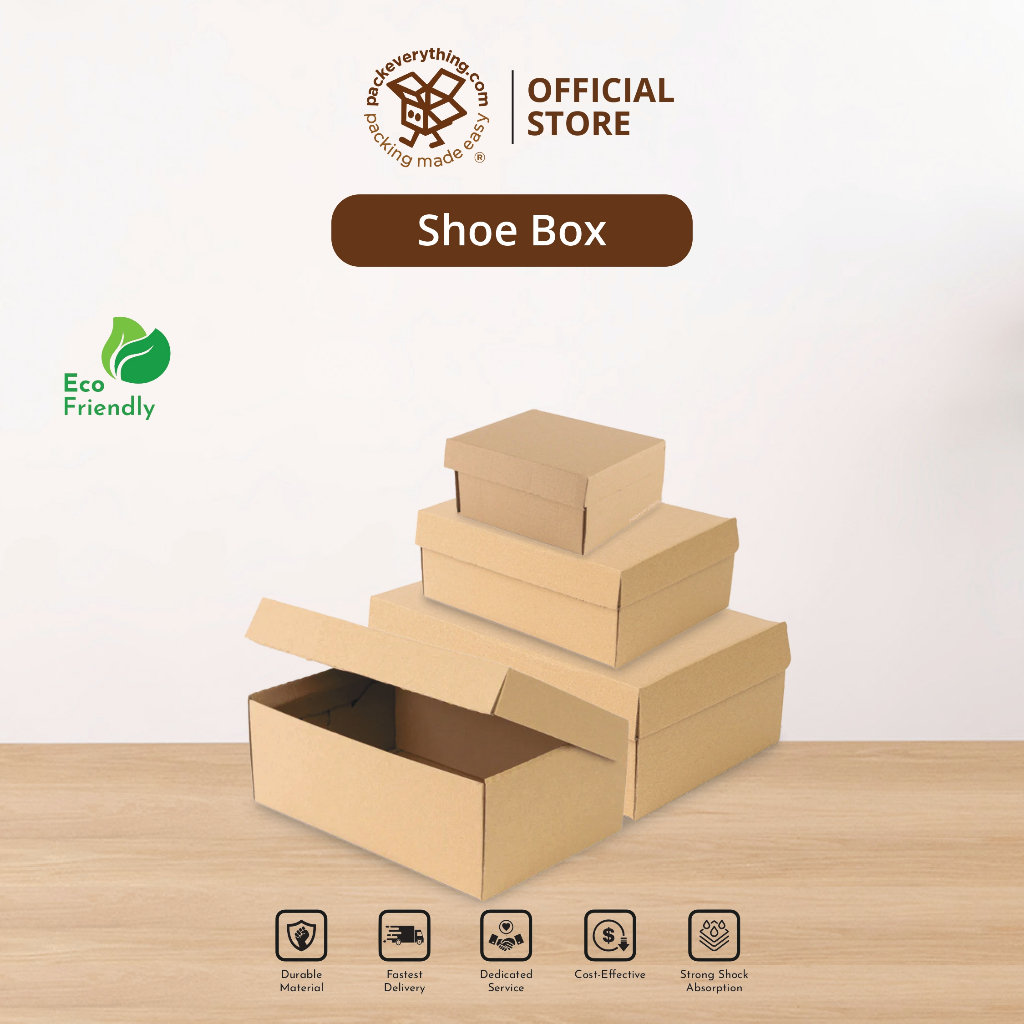 PACKEVERYTHING Shoe Box | Shoes Box | Packing Box | Moving Carton Box ...