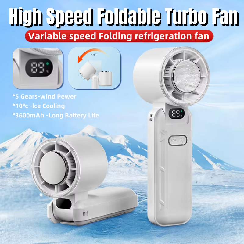 SG Local- 5-Speed High Speed Portable Folding hand-held Fan Turbo Fan ...