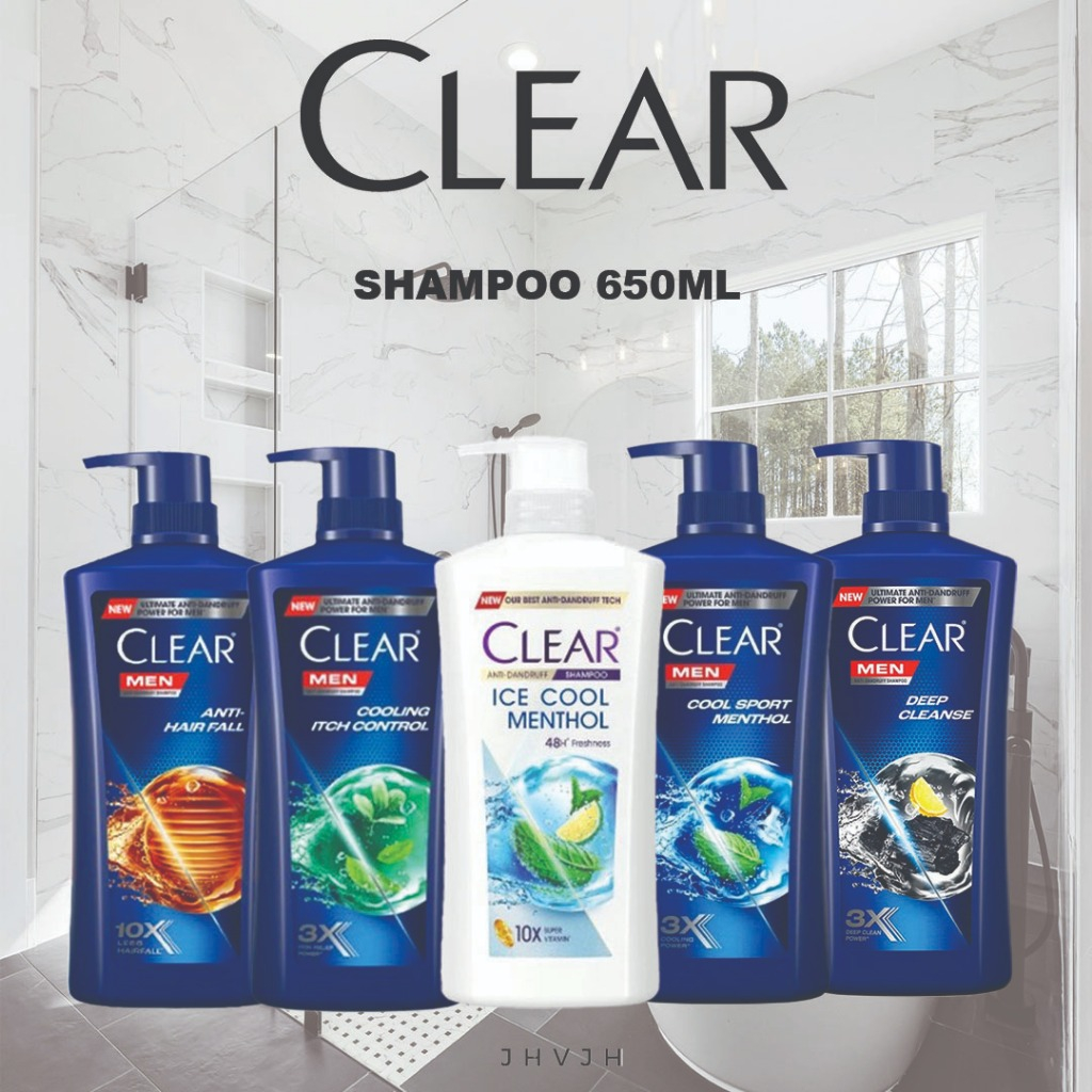 CLEAR MEN'S SHAMPOO 650ML - ANTI HAIR FALL / COOL SPORT MENTHOL ...