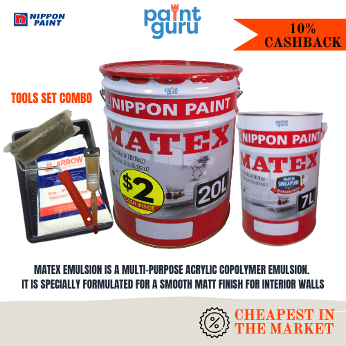 Matex Nippon paint Matex 7L/20L Ready Stock [All Colours Available ...