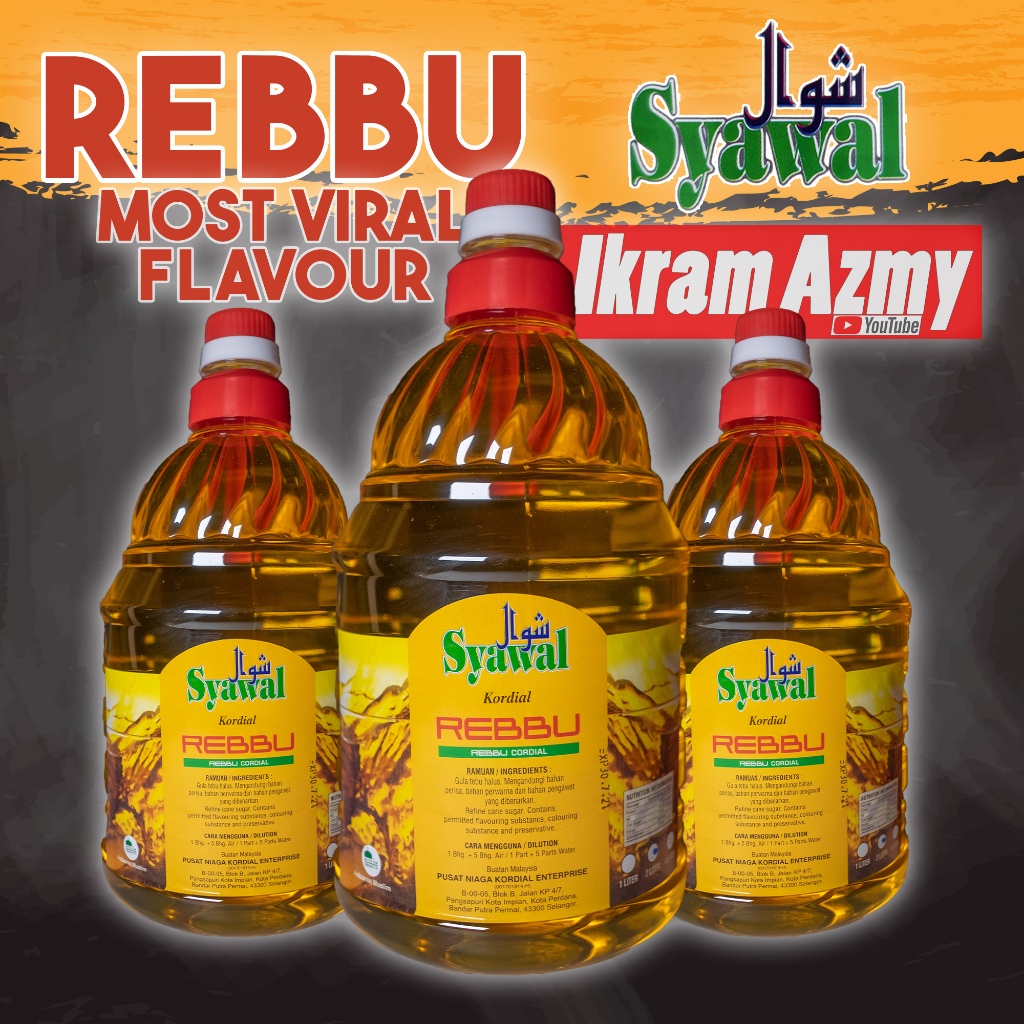 KORDIAL SYAWAL (2 LITER) 30 TYPE OF FLAVORS ( CORDIAL MUDAH , CEPAT ...