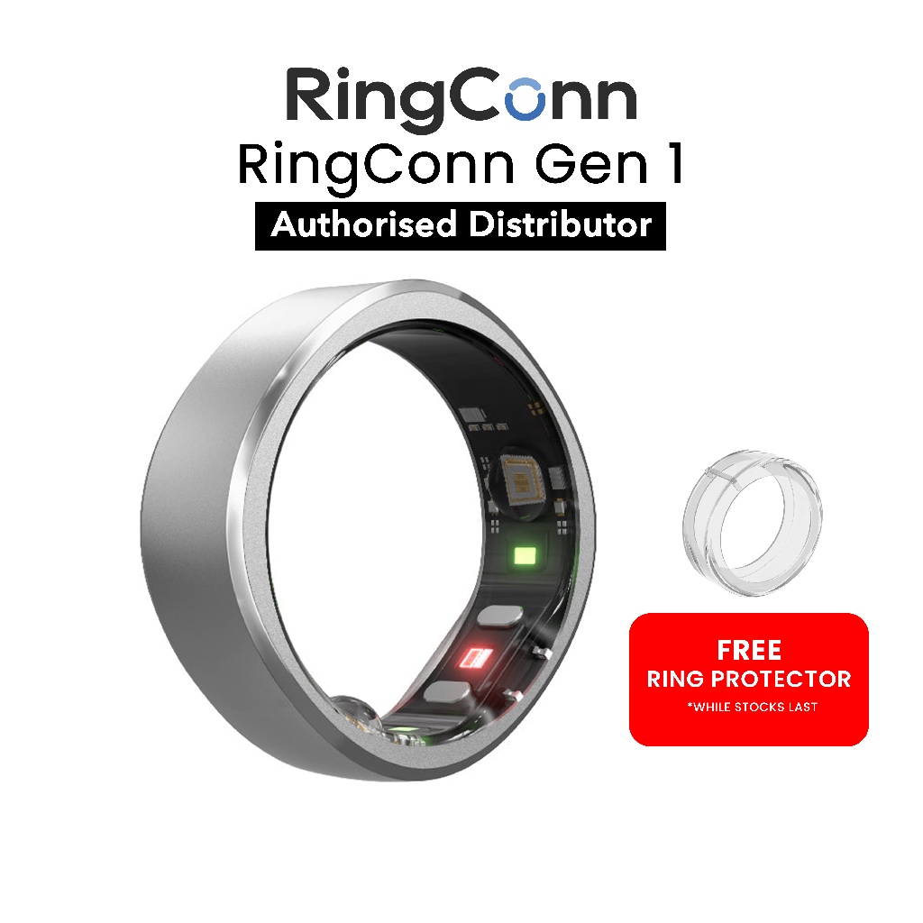 RingConn Gen 1 Smart Ring [Silver] - 24/7 Health Tracker, No ...