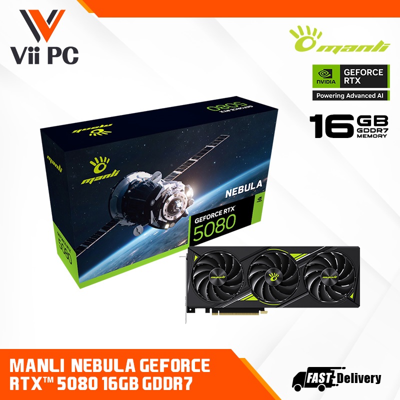 Manli Nebula GeForce RTX 5080 / RTX 5080 / RTX5080 16GB GDDR7 GAMING ...