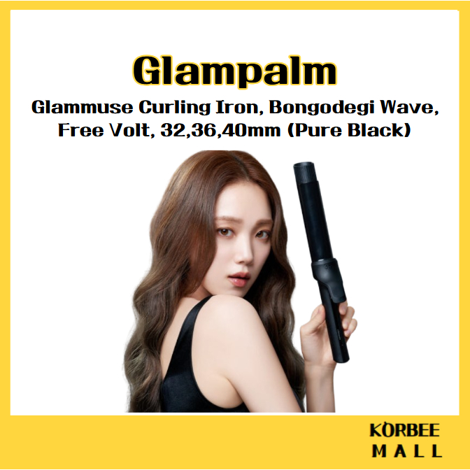 [Glampalm] Glammuse Curling Iron, Bongodegi Wave, Free Volt, 32,36,40mm ...