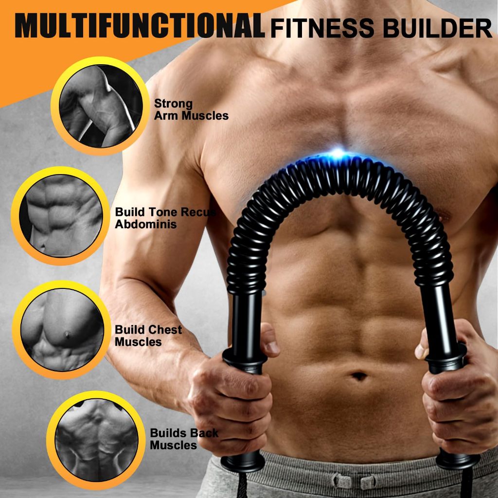 【Ready From SG】Power Twister Spring Bar Gym Arm Resistance Strength Bar ...