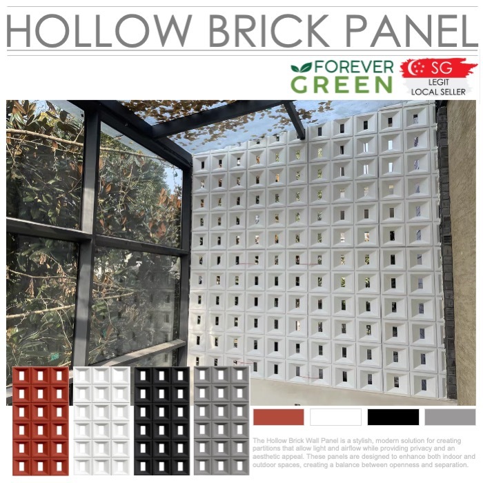 SINGLE SIDED Hollow Brick Wall Panel Wall Decoration Interior Design ...