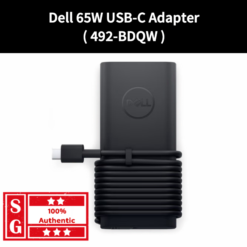 Dell 65W USB-C Adapter Dell 492-BDQW Dell Adapter Type C Adapter Dell ...