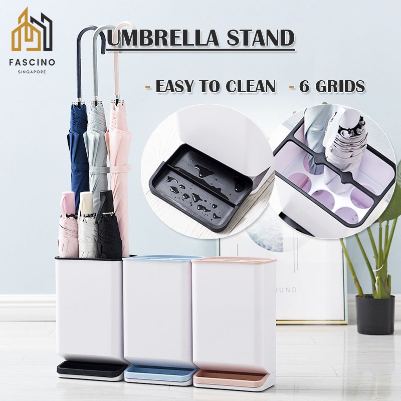 【SG】Umbrella Stand Storage Bucket Umbrella Organizer Rack Entryway ...