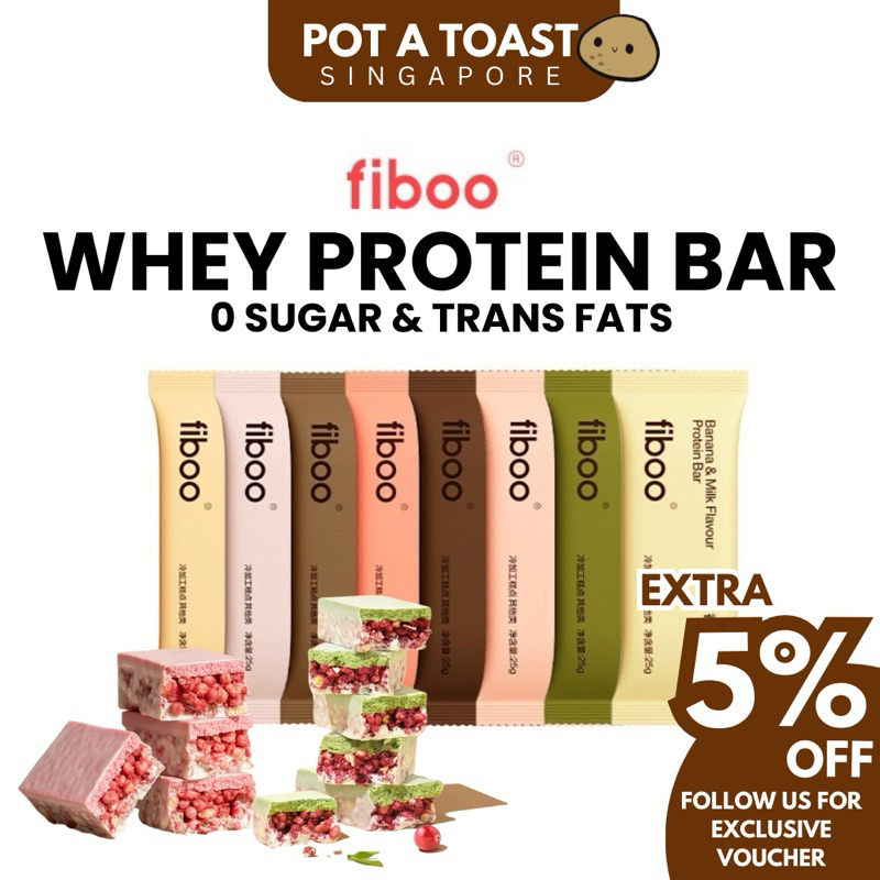 FIBOO Protein Bar 0 White Sugar & Trans Fats | 1 BAR | Shopee Singapore