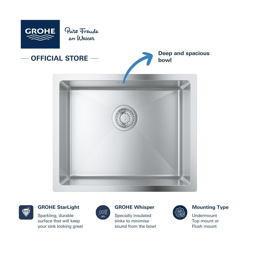 GROHE K700U Stainless Steel Sink 60-S | Shopee Singapore