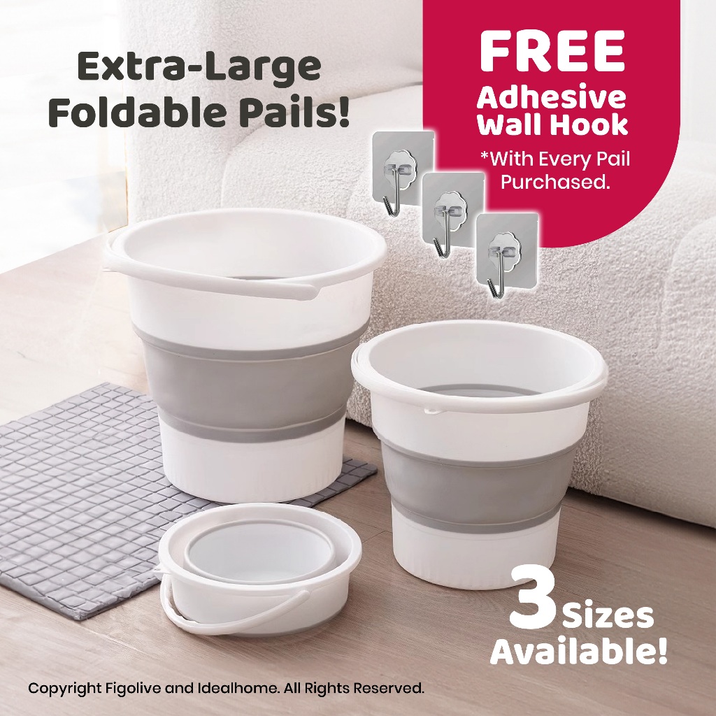 Premium Large Foldable Pail | Big Collapsible Bucket | Shopee Singapore