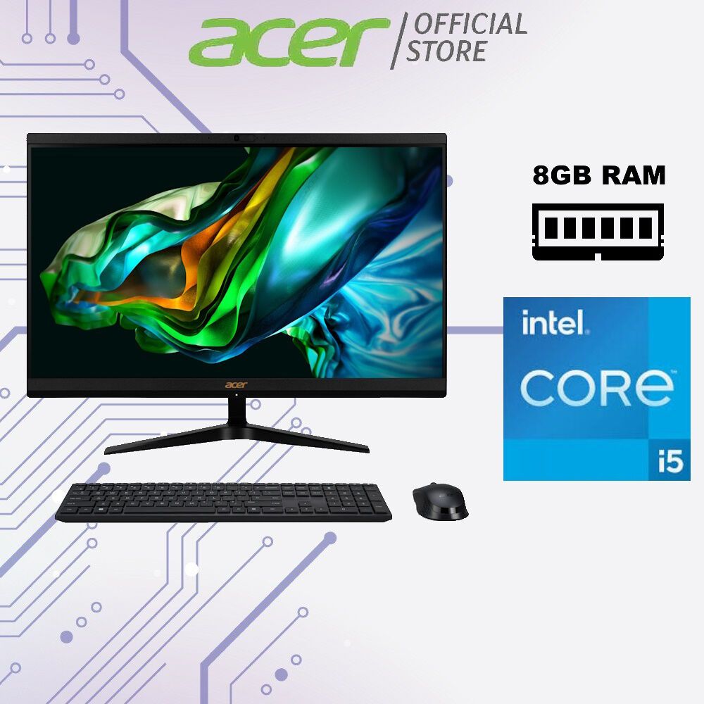 Acer Aspire C24-1800 (i5H128512S) 23.8" FHD Screen All-in-One Desktop ...