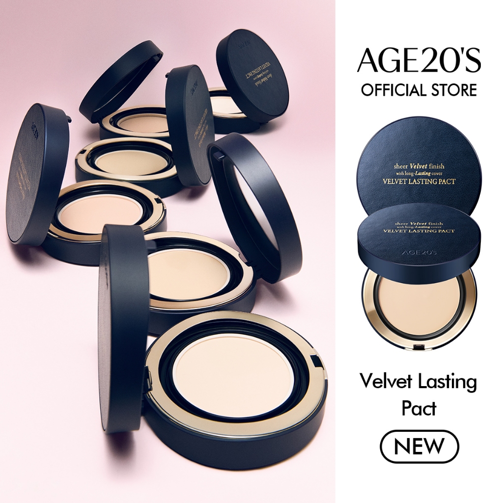 AGE20'S Official | Velvet Lasting Pact (14g x 2ea) 5 shades | Shopee Singapore