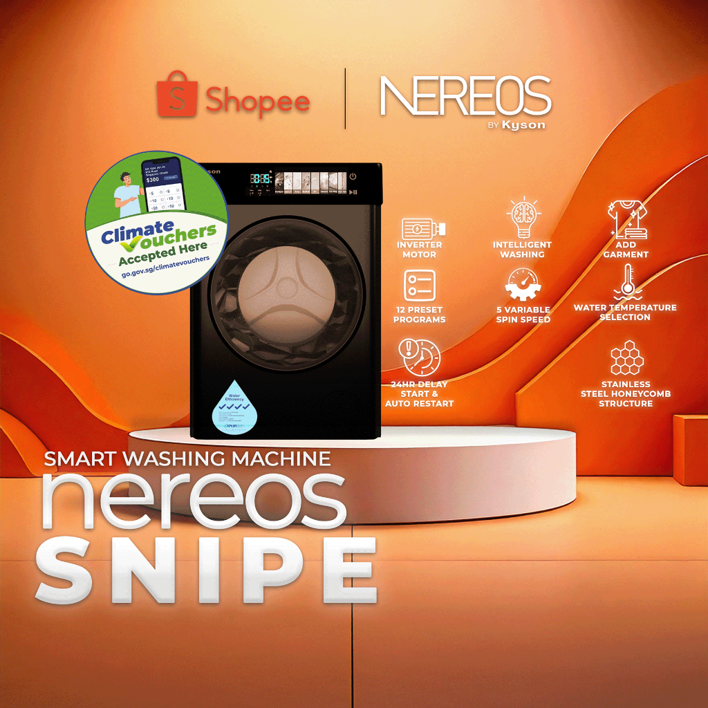 Kyson Snipe Washing Machine + NEA Voucher (Black) | Shopee Singapore