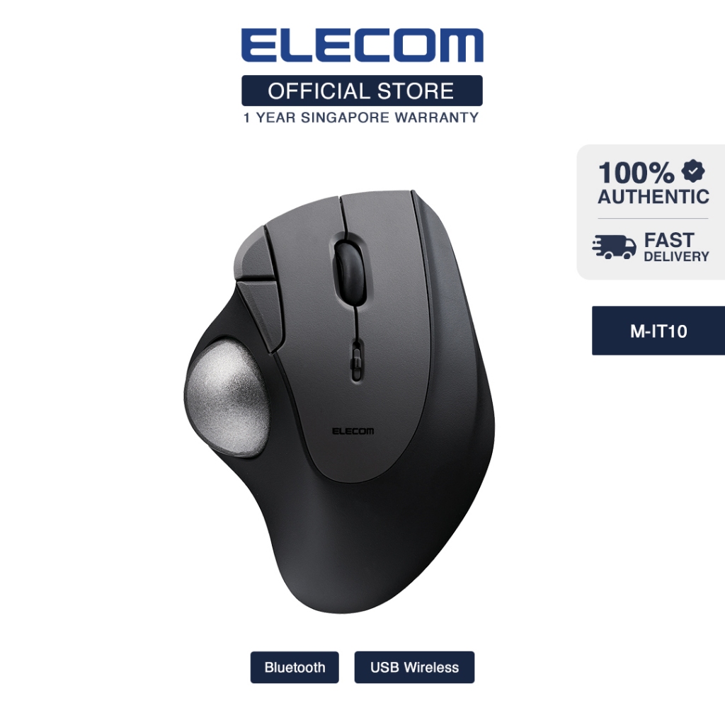 Elecom Trackball Ergonomic Mouse/ M-IT10 Series/Artificial Ruby Mode ...