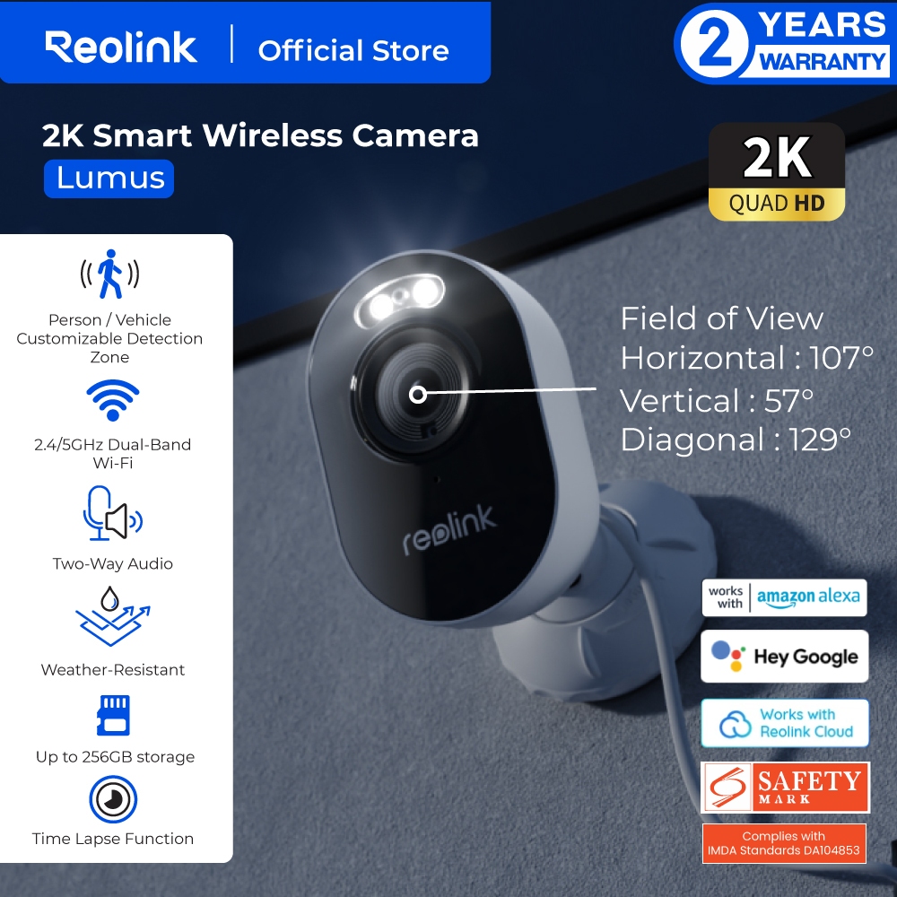 Reolink Lumus : Time Lapse 2K 4MP Outdoor Security Camera with ...