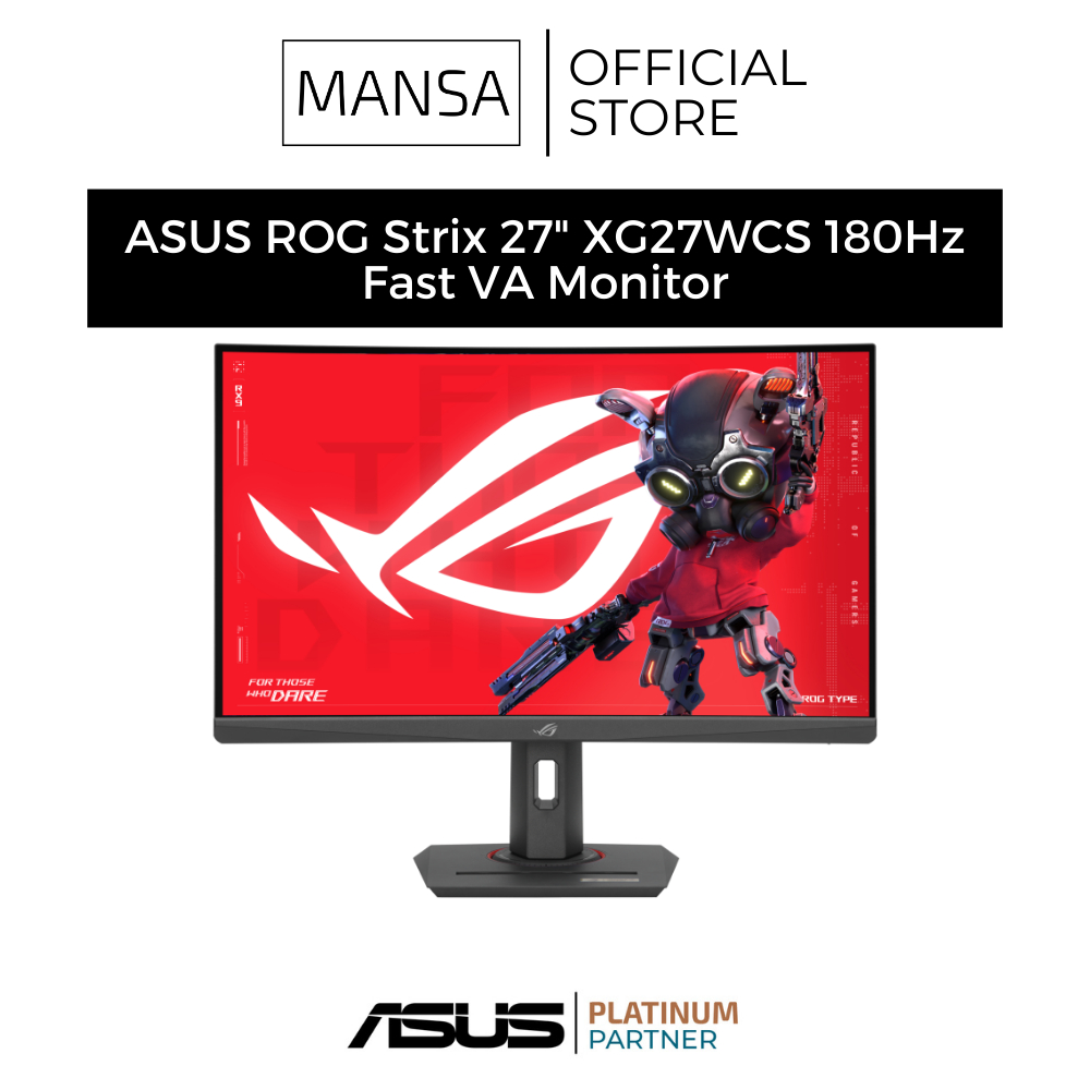 ASUS ROG Strix 27" XG27WCS 180Hz Fast VA Monitor | Shopee Singapore