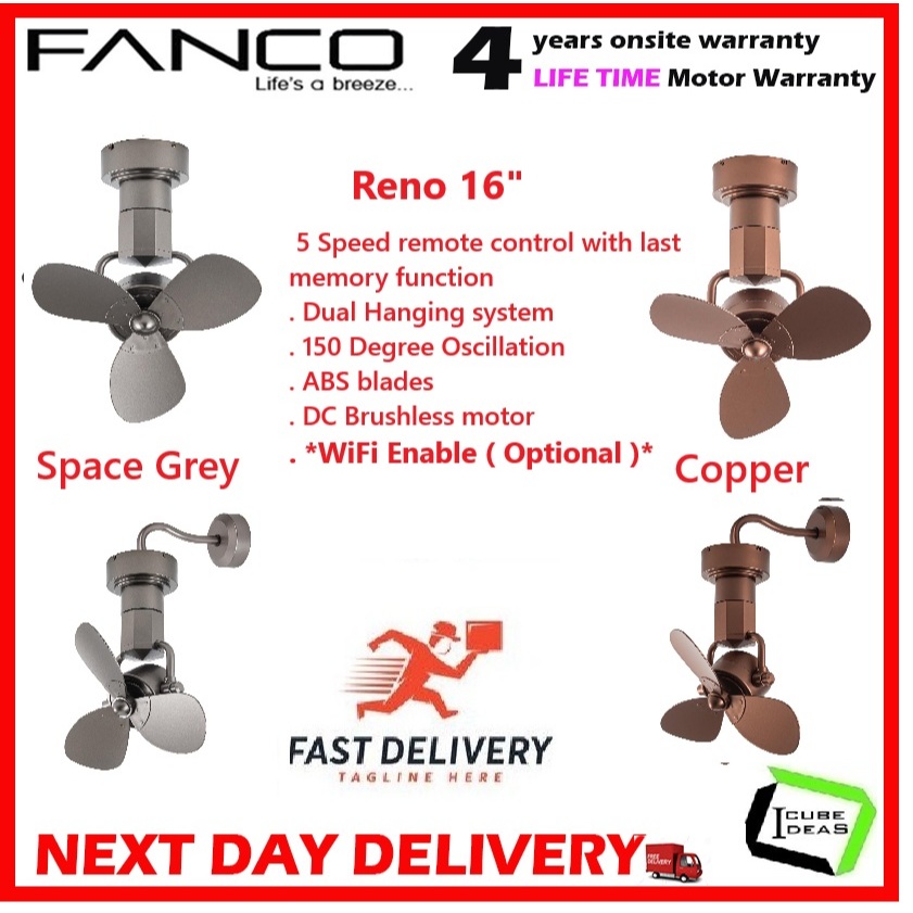 Fanco Reno 16" Corner/Wall Fan | Local Singapore Warranty / Express ...