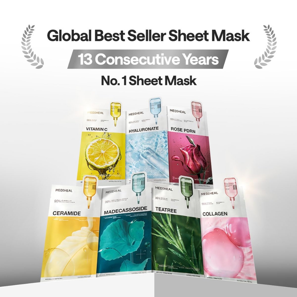MEDIHEAL NEW Essential Mask Box, 10 Sheets [Teatree|Vita Essence ...