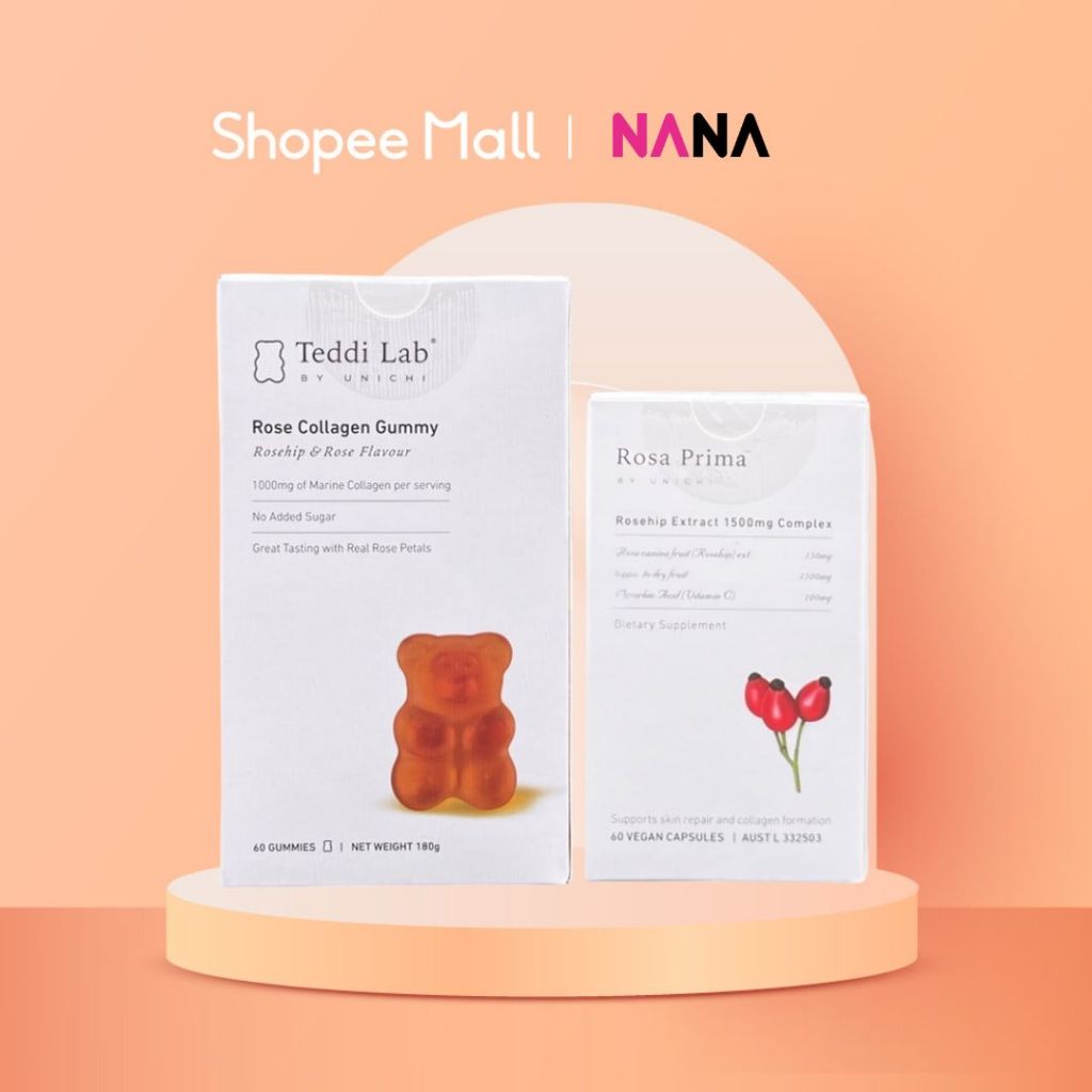 Shopee x Unichi Brand Box - Unichi Rose Collagen & Rosehip Extract Set ...