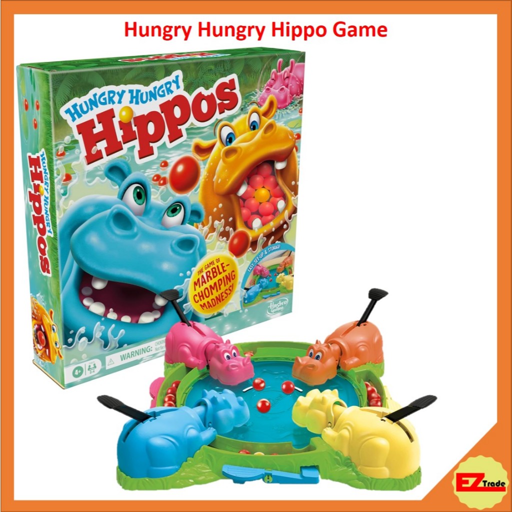 Hasbro Gaming Hungry Hungry Hippos Tabletop Game for Kids Aged 4 and Up ...