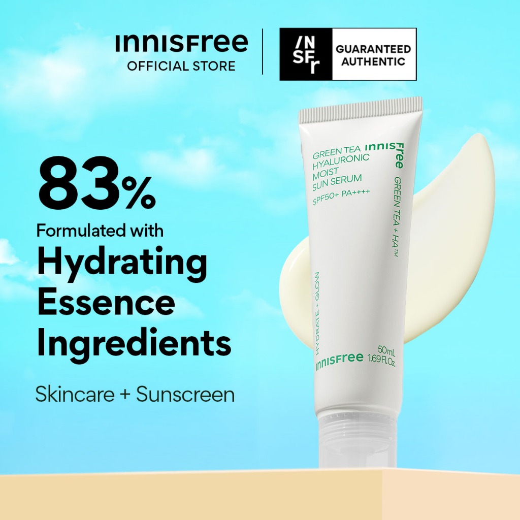 [Buy 2 EXTRA 10% OFF] INNISFREE Green Tea Hyaluronic Moist Sun Serum ...