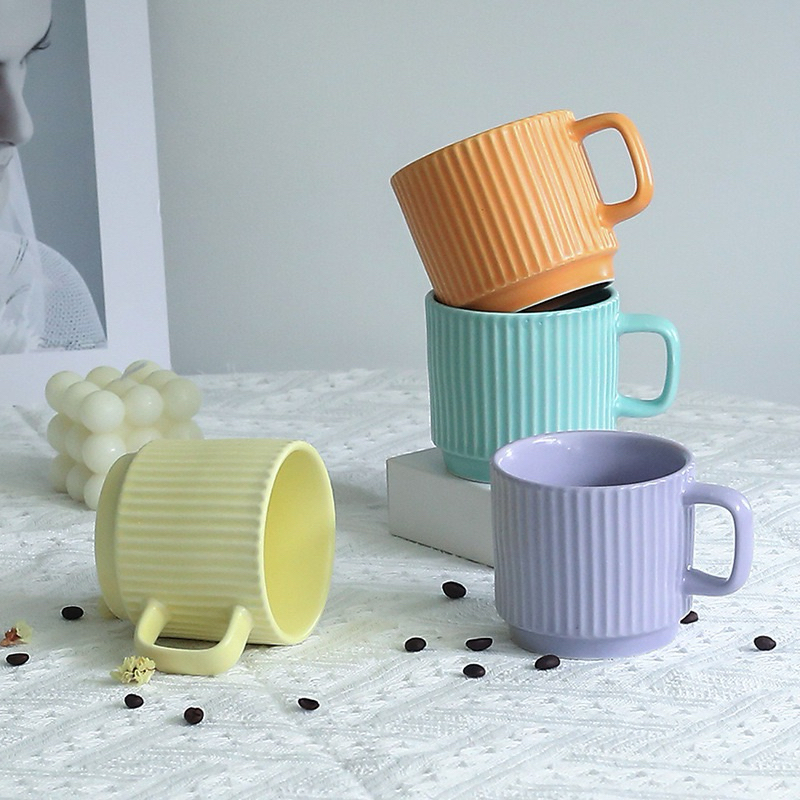 【SG Local Stock】 Ceramic Mug Coffee Mugs Milk Cup Stackable Porcelain ...